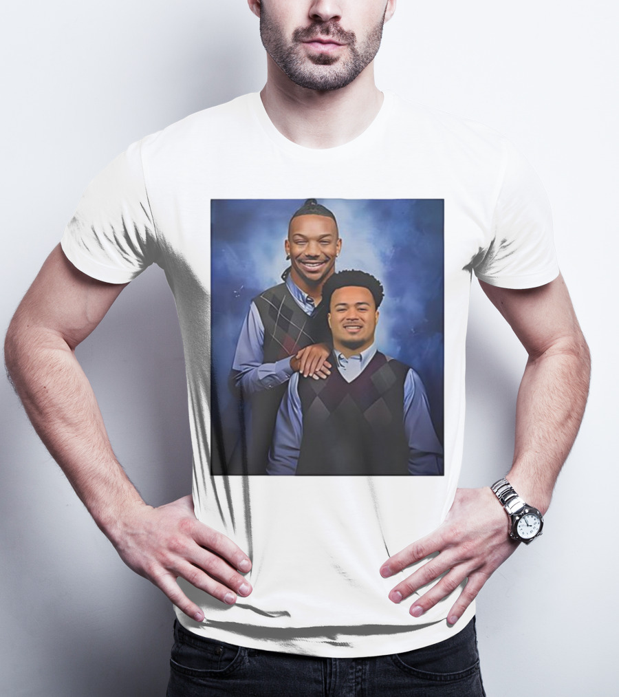 Bijan Robinson Tyler Allgeier Stepbrother Portrait Parody T-Shirt