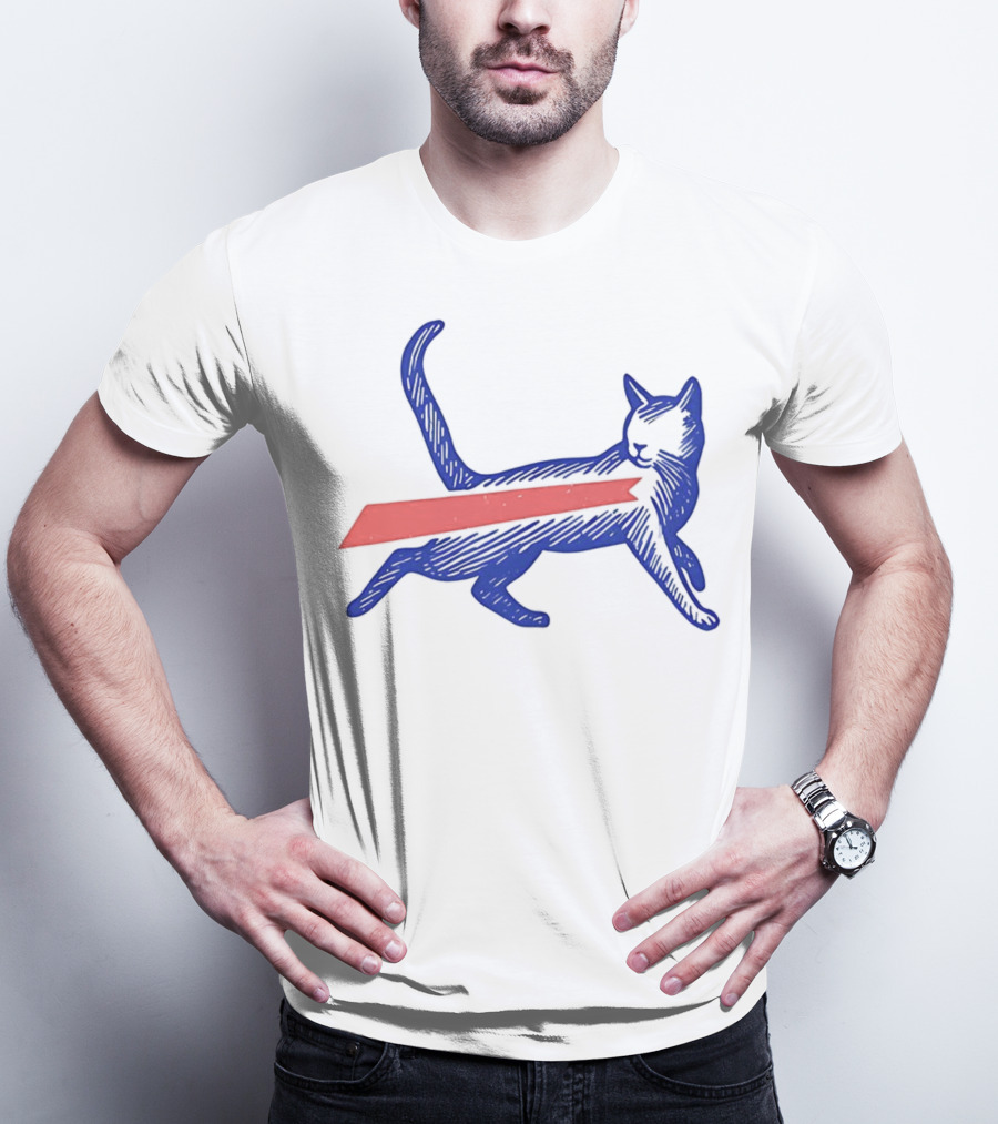 Buffalo Bills Football Cat Logo Design T-Shirt