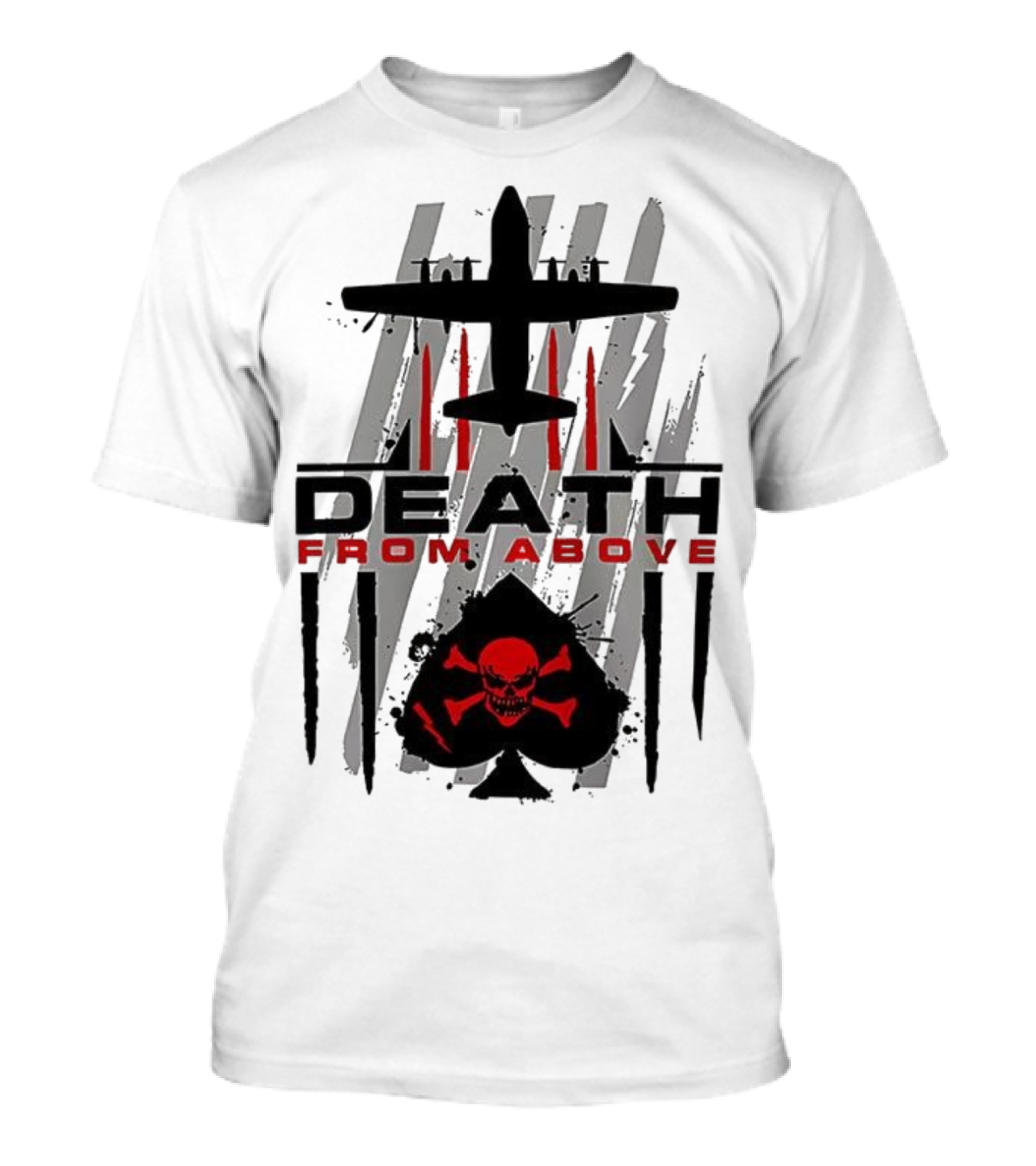 Death From Above Hercules Ace Of Spades Skull And Crossbones T-Shirt