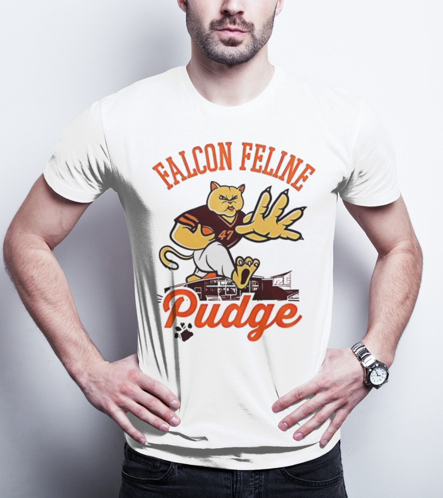 Falcon Feline Pudge 47 Football T-Shirt