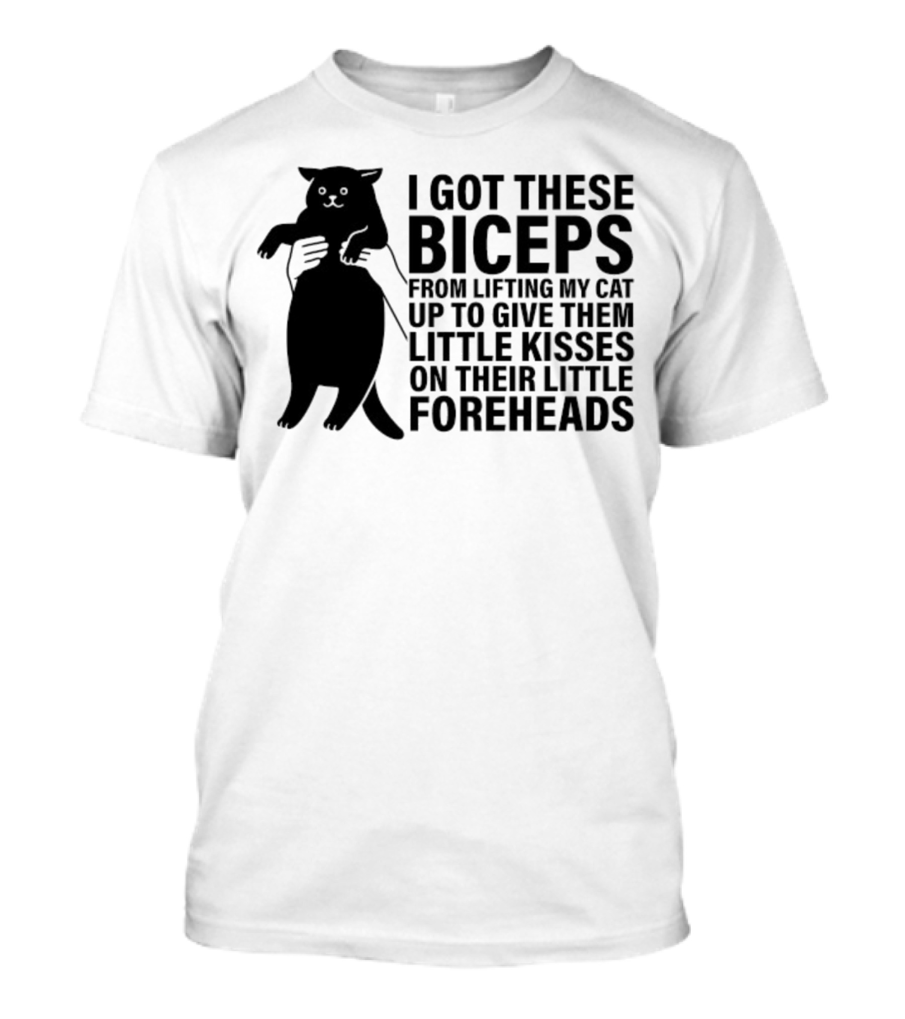 I Got These Biceps From Lifting My Cat Up To Give Them Little Kisses On Their Little Foreheads T-Shirt