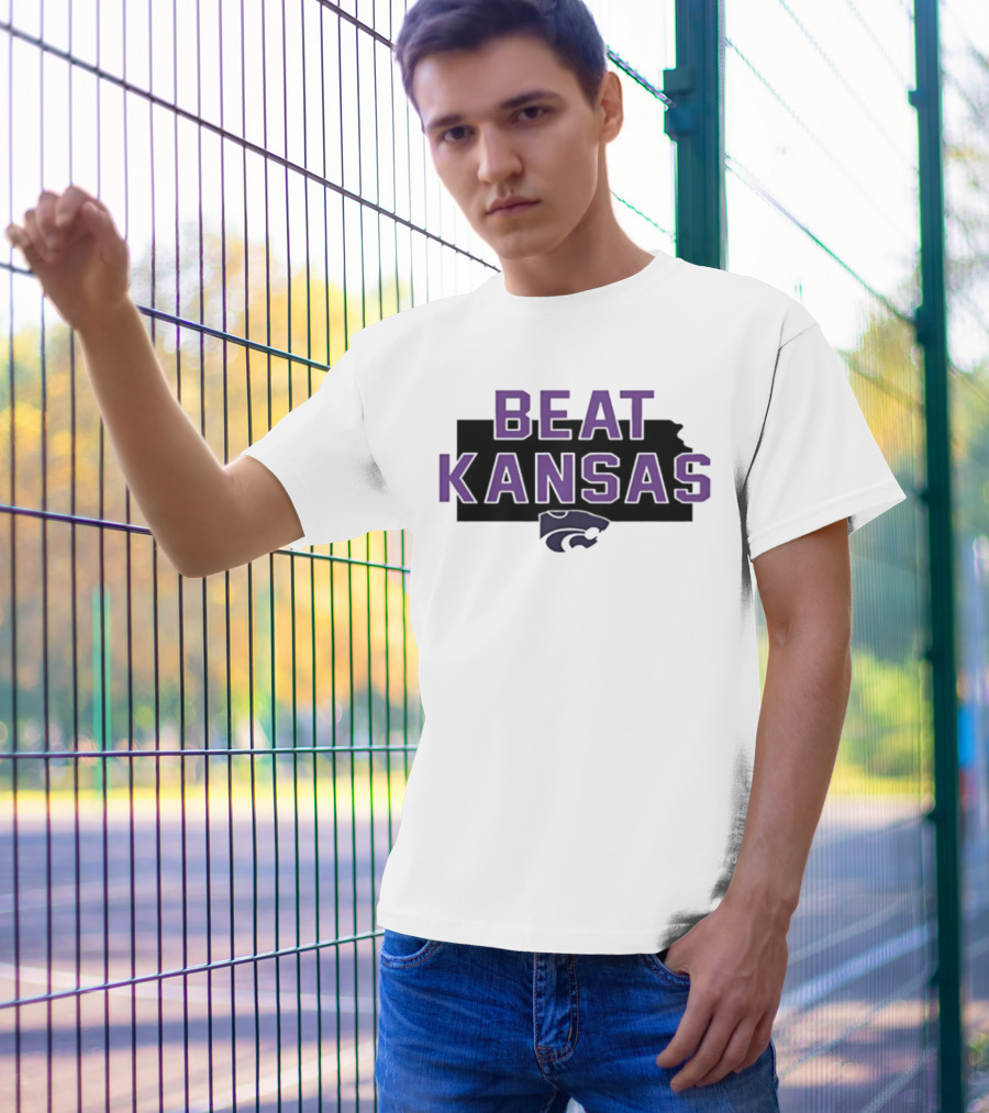 Beat Kansas K-State Wildcats Fans Spirit T-Shirt