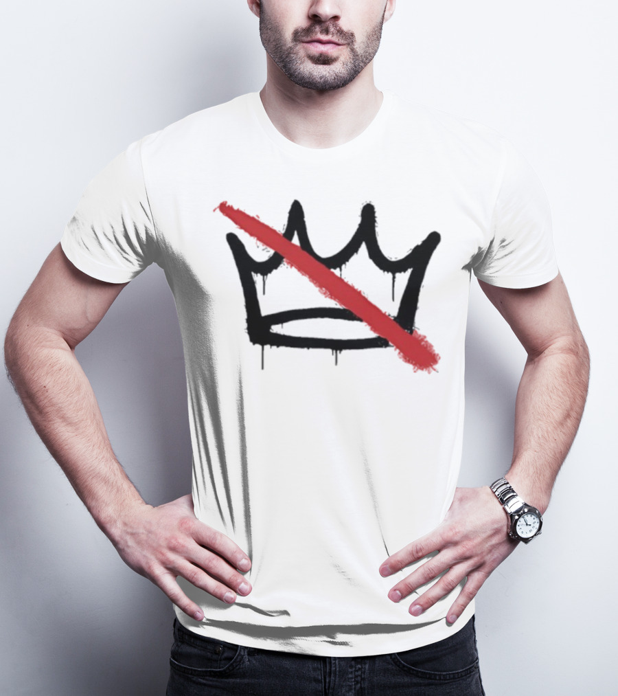 New No Kings In America Strikethrough Crown Symbol T-Shirt