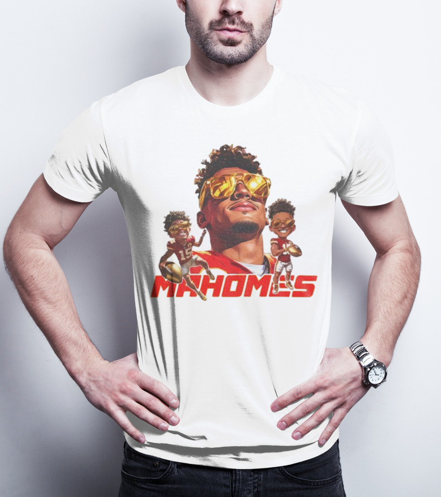 Patrick Mahomes Kansas City Chiefs Football Player Caricature Mahomes 2025 T-Shirt