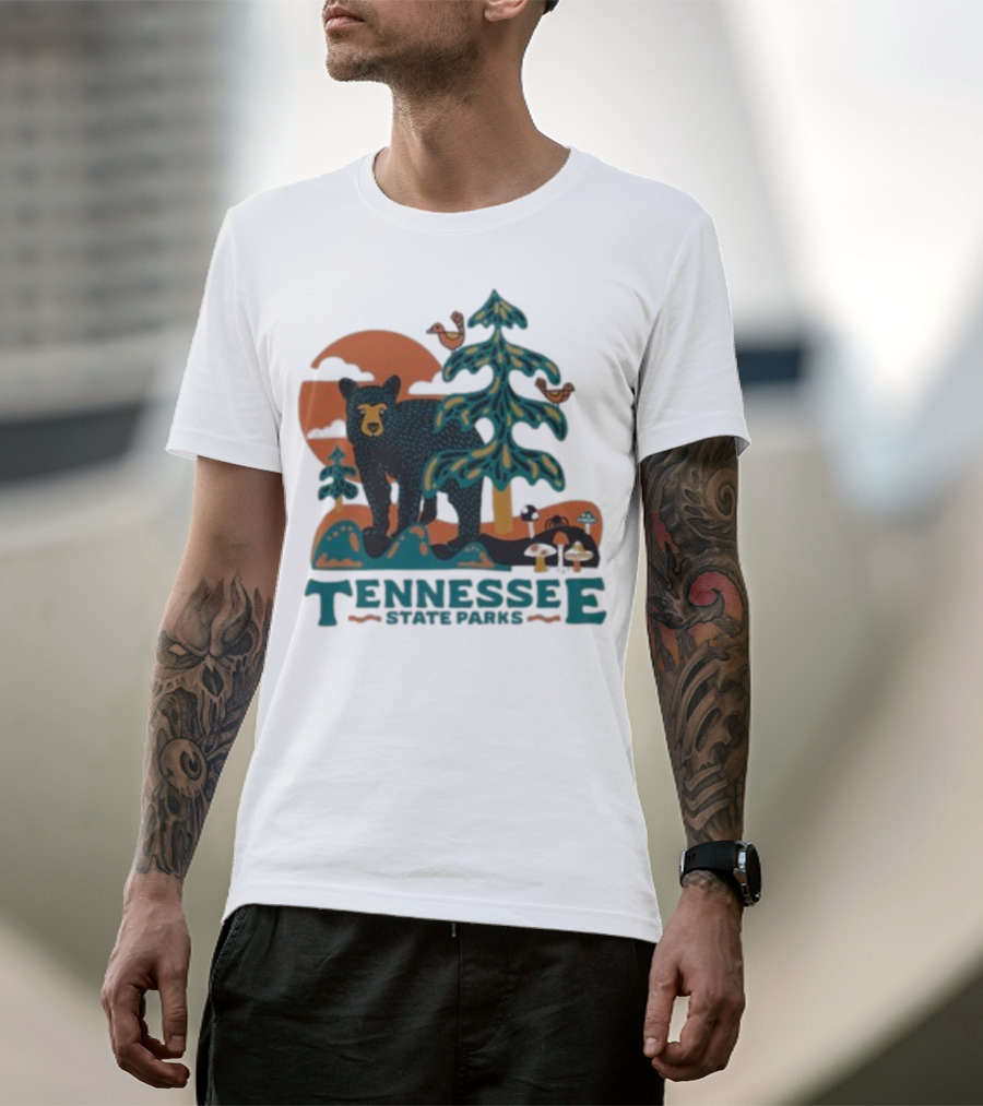 Tennessee State Parks Bear Nature Scene And Forest Wildlife T-Shirt