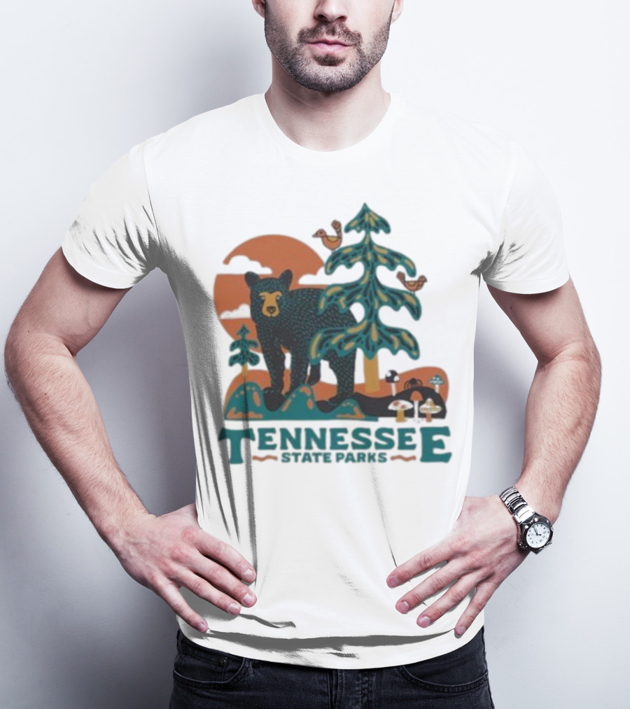Tennessee State Parks Bear Nature Scene And Forest Wildlife T-Shirt