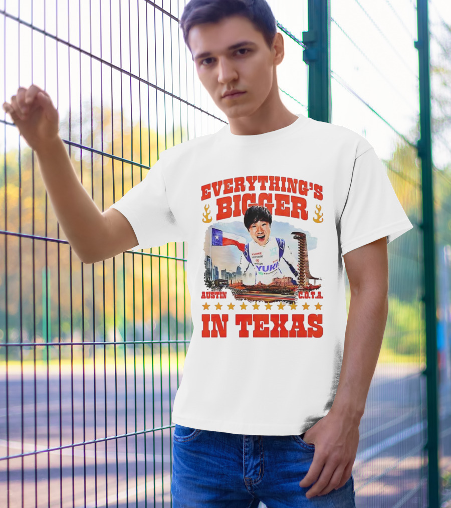 Tsunoda Yuki Everything's Bigger Austin COTA Texas T-Shirt