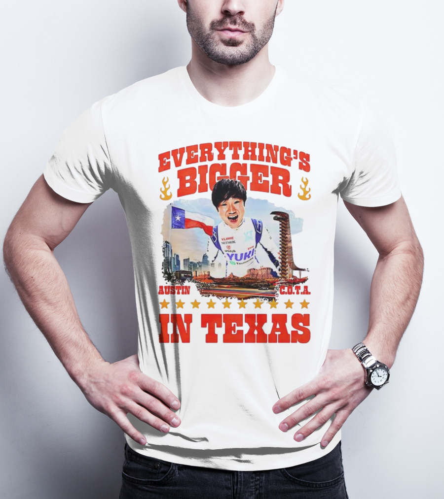 Tsunoda Yuki Everything's Bigger Austin COTA Texas T-Shirt