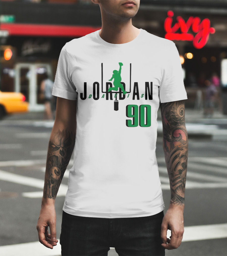 Jordan Davis Philadelphia Eagles Number 90 Air Player Silhouette T-Shirt