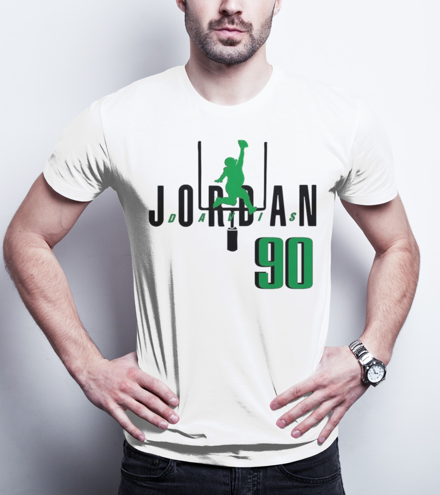Jordan Davis Philadelphia Eagles Number 90 Air Player Silhouette T-Shirt
