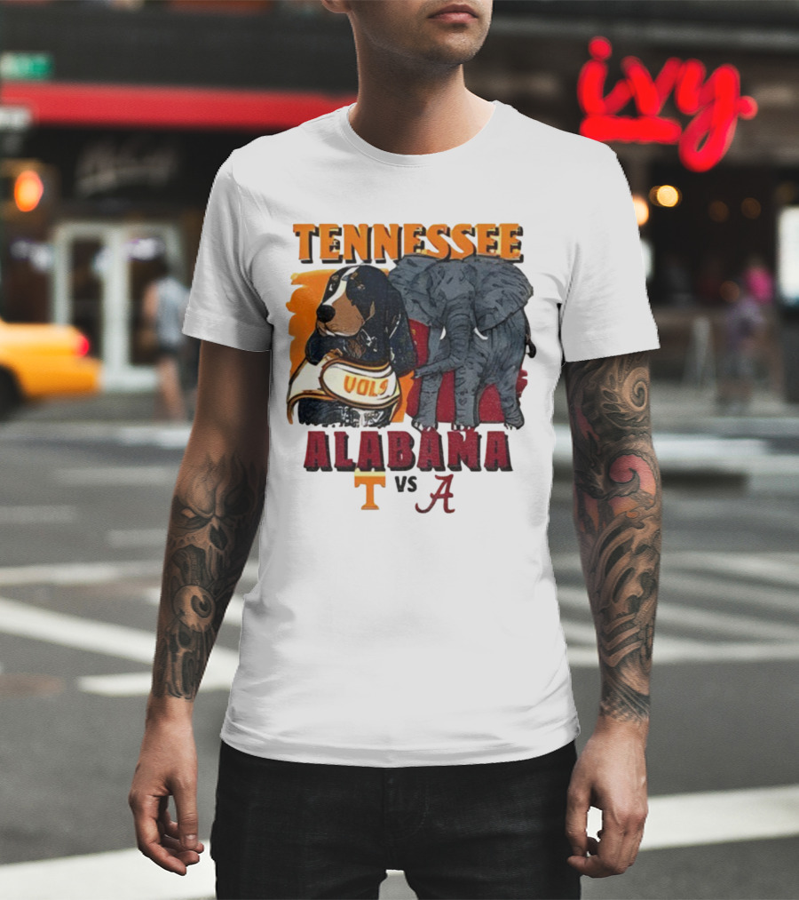Tennessee Alabama Vols Vs Crimson Tide Mascots Third Saturday October 18 2025 T-Shirt