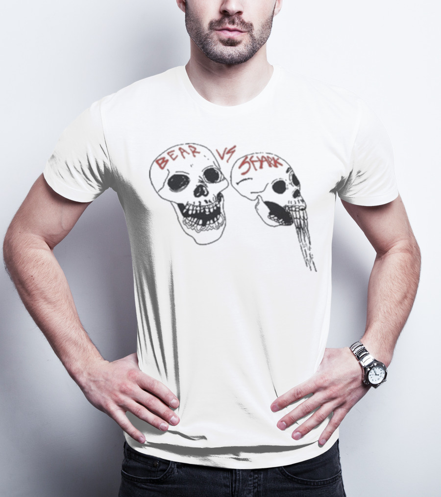 Bear Vs Shark Skulls Snow Cone Skull T-Shirt