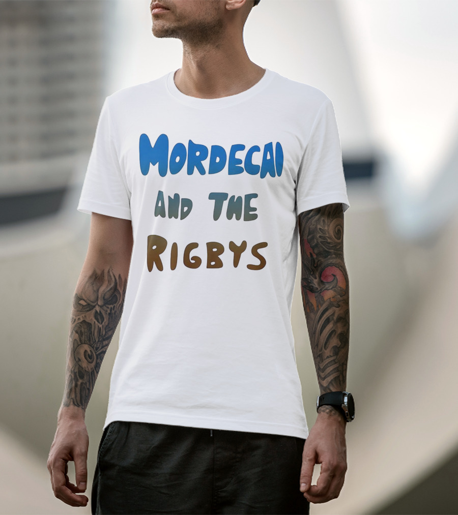 Mordecai And The Rigbys Regular Show Cartoon Character T-Shirt