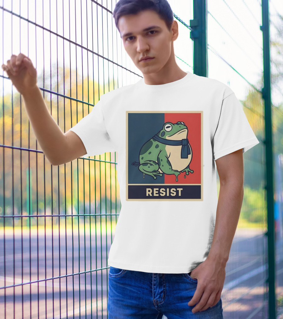 Portland Frog Protest Resist Activist Retro Style T-Shirt