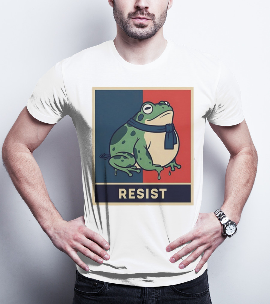 Portland Frog Protest Resist Activist Retro Style T-Shirt