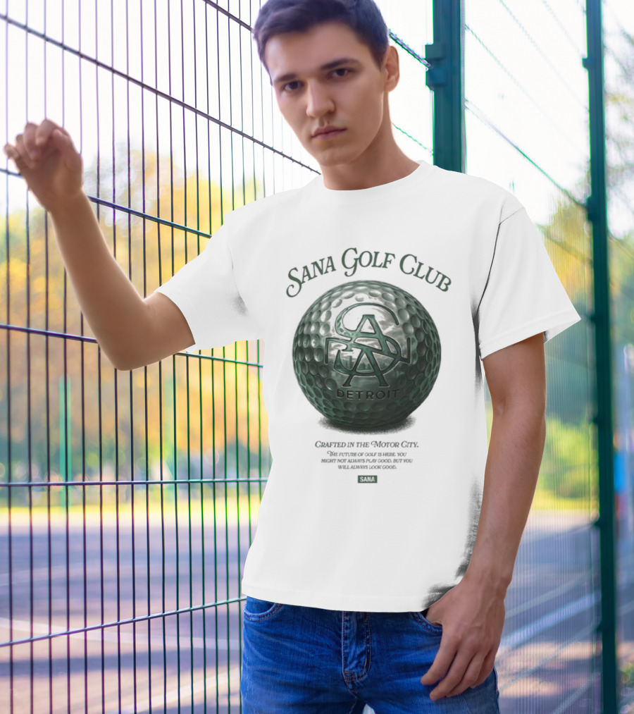 Sana Golf Club Detroit Crafted In The Motor City T-Shirt