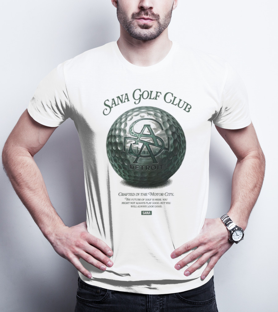 Sana Golf Club Detroit Crafted In The Motor City T-Shirt