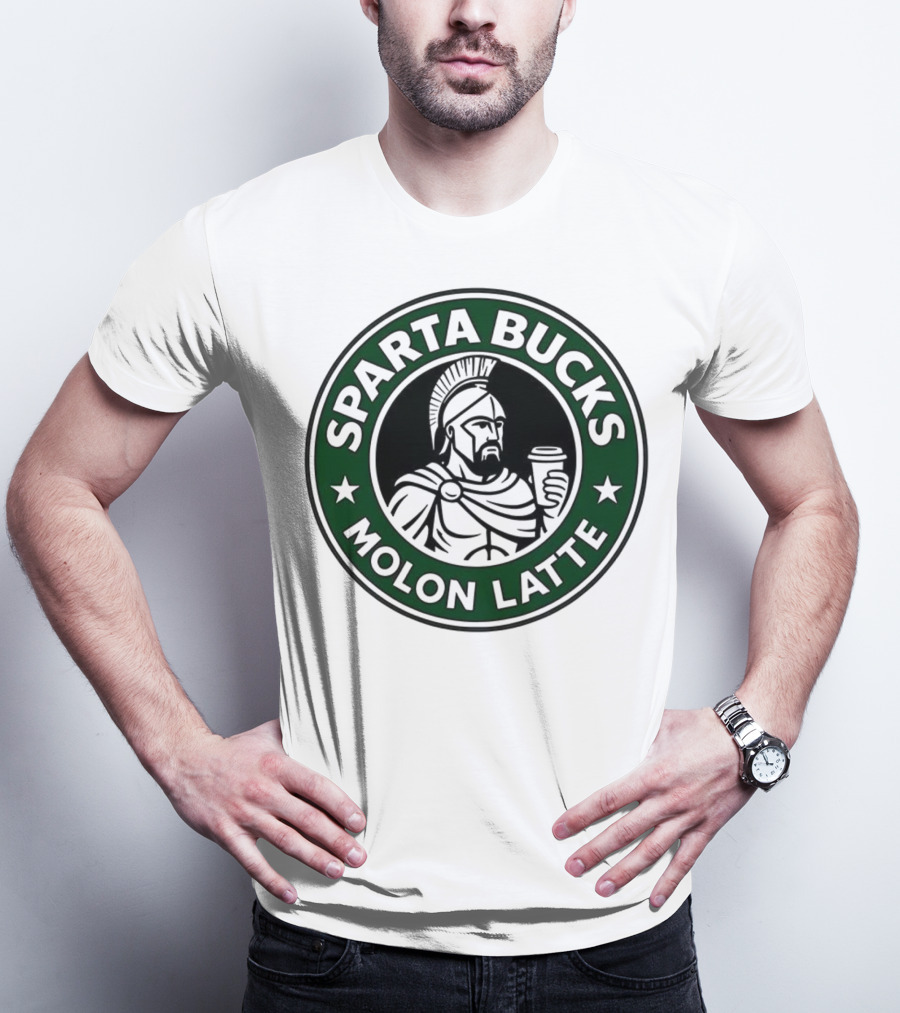 Sparta Bucks Molon Latte Roman Warrior Coffee T-Shirt