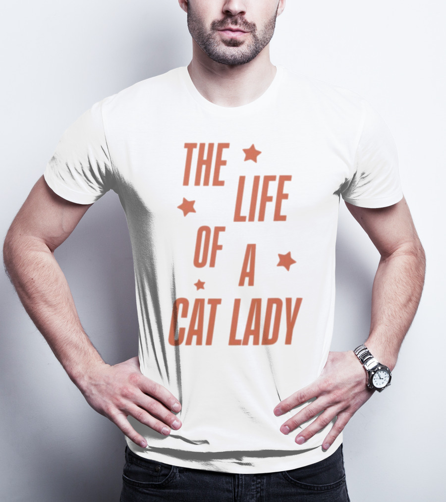 The Life Of A Cat Lady Stars T-Shirt