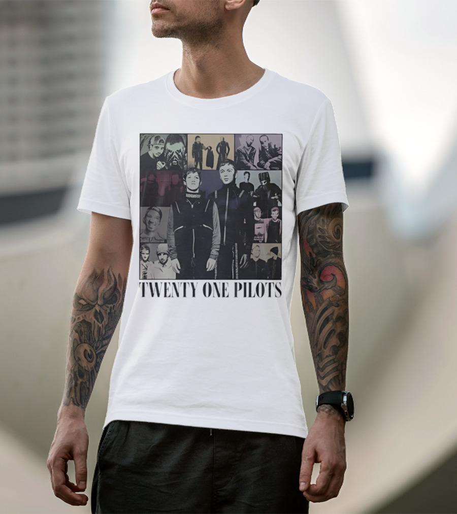 Twenty One Pilots Clancy Eras Tour 2025 Band Members Collage T-Shirt