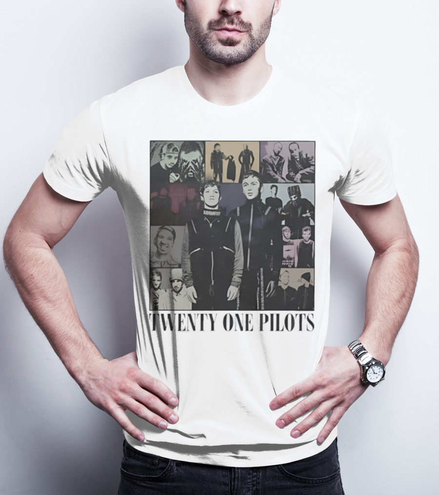 Twenty One Pilots Clancy Eras Tour 2025 Band Members Collage T-Shirt
