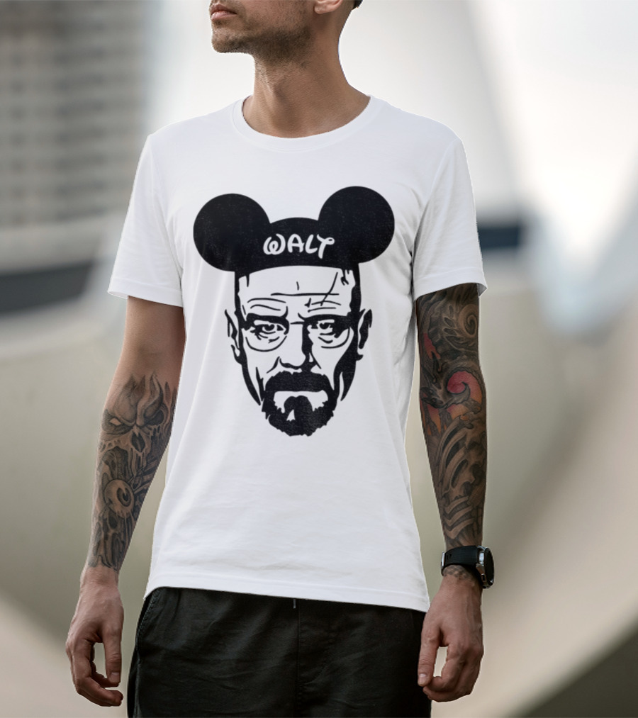 Walter White Mickey Mouse Breaking Bad Disney Meme T-Shirt