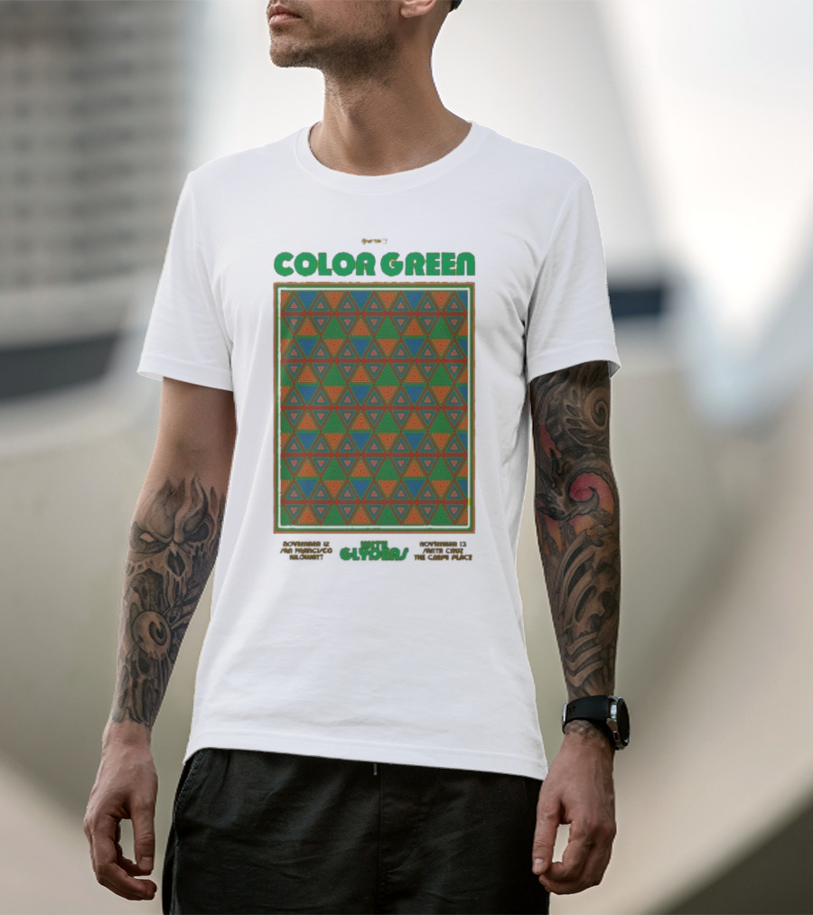 Color Green California November 12-13 2025 Pyramid Patterns T-Shirt