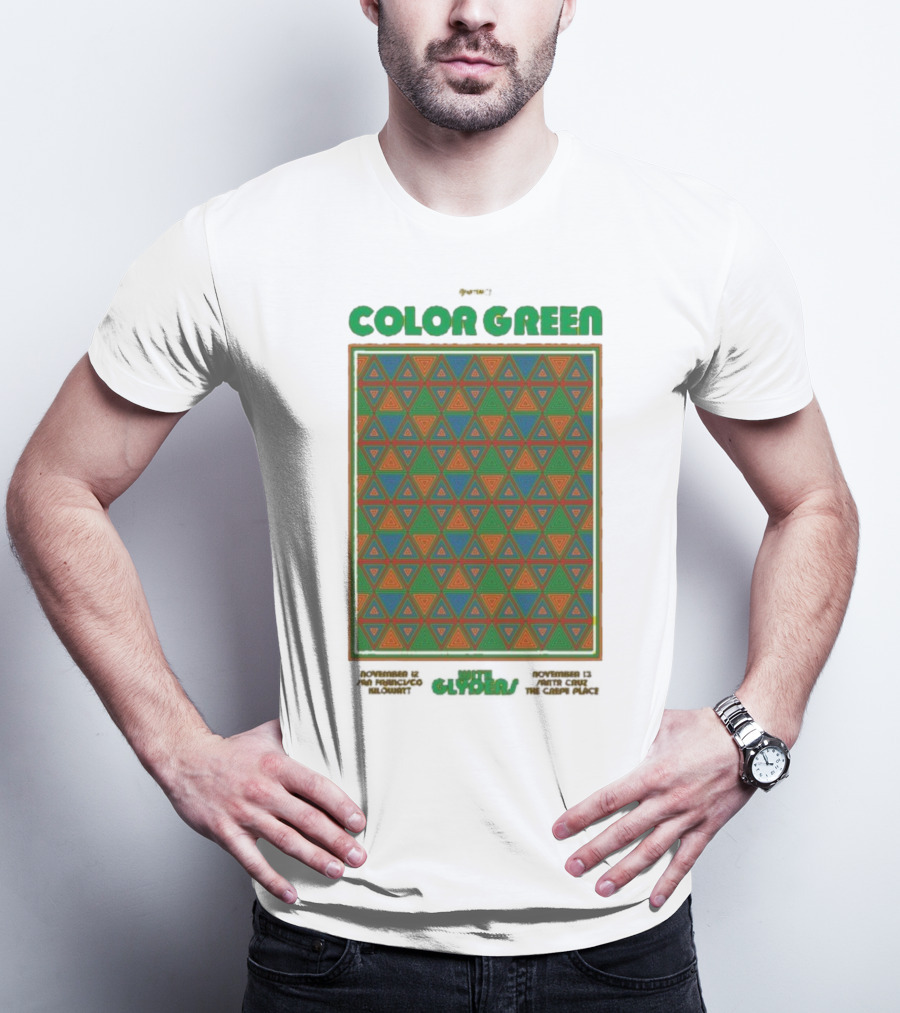Color Green California November 12-13 2025 Pyramid Patterns T-Shirt
