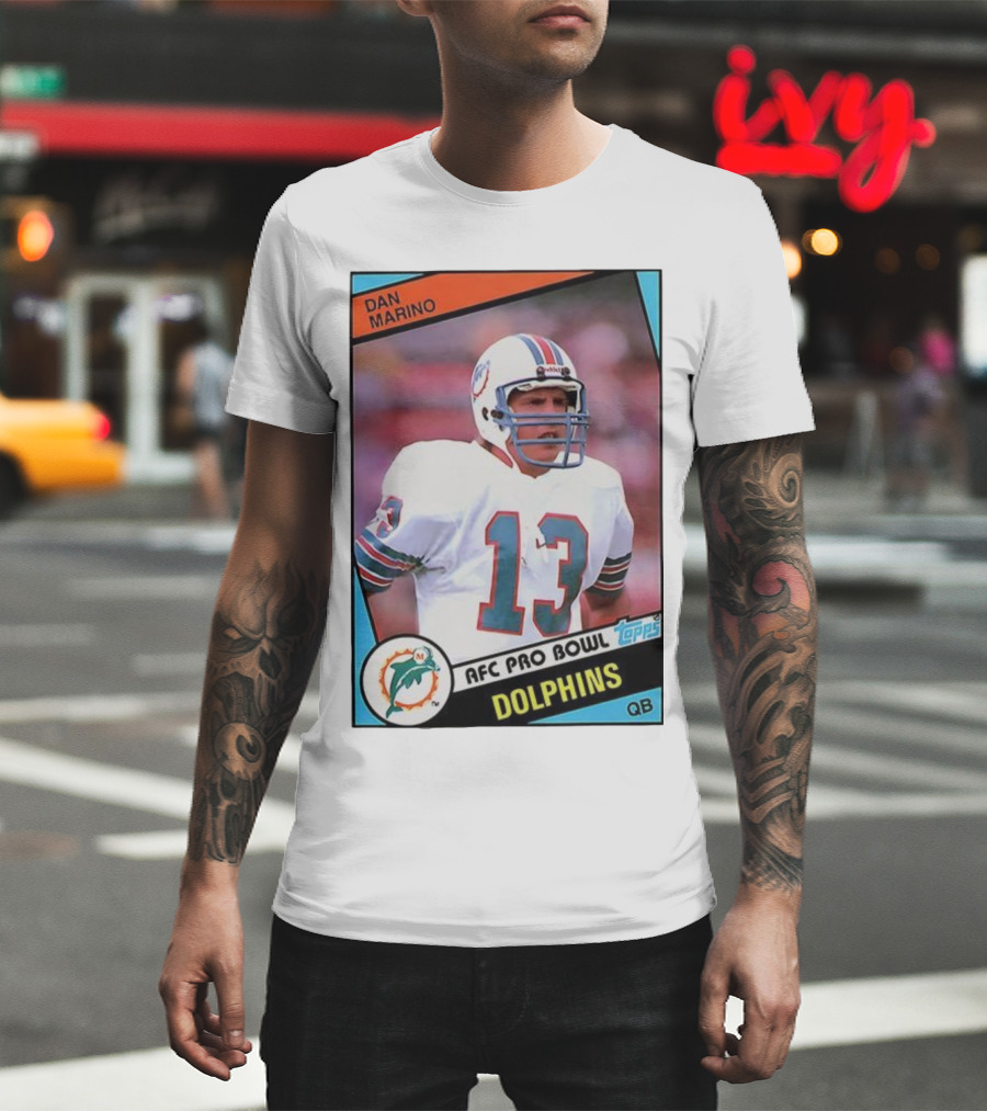 Dan Marino Miami Dolphins AFC Pro Bowl Quarterback Topps Trading Card T-Shirt