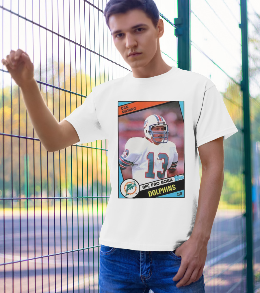 Dan Marino Miami Dolphins AFC Pro Bowl Quarterback Topps Trading Card T-Shirt
