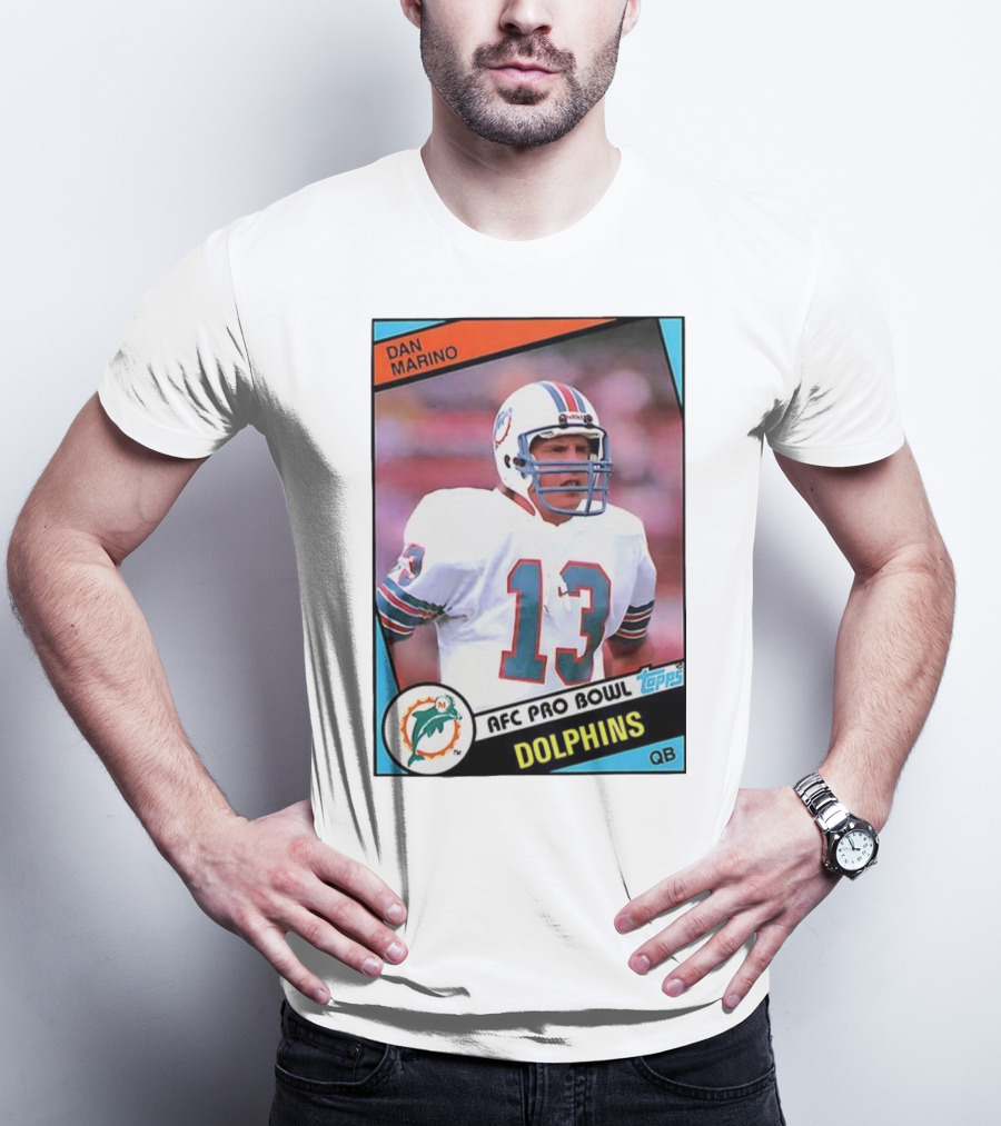 Dan Marino Miami Dolphins AFC Pro Bowl Quarterback Topps Trading Card T-Shirt