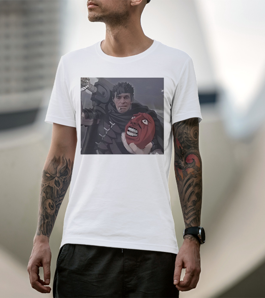 Berserk Guts Willem Dafoe Meme Crossover T-Shirt