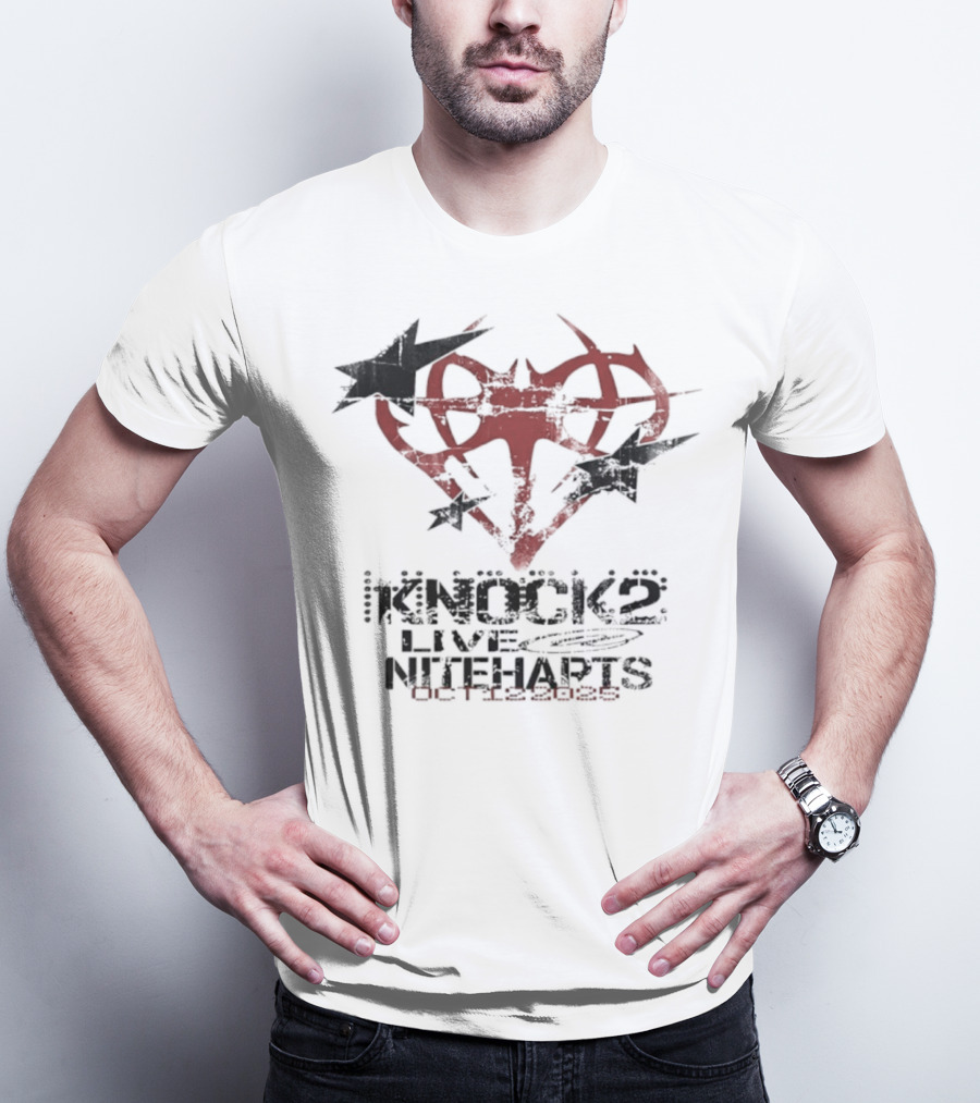 Knock2 Live Niteharts Oct 12 2025 Airplane Heart Symbol T-Shirt