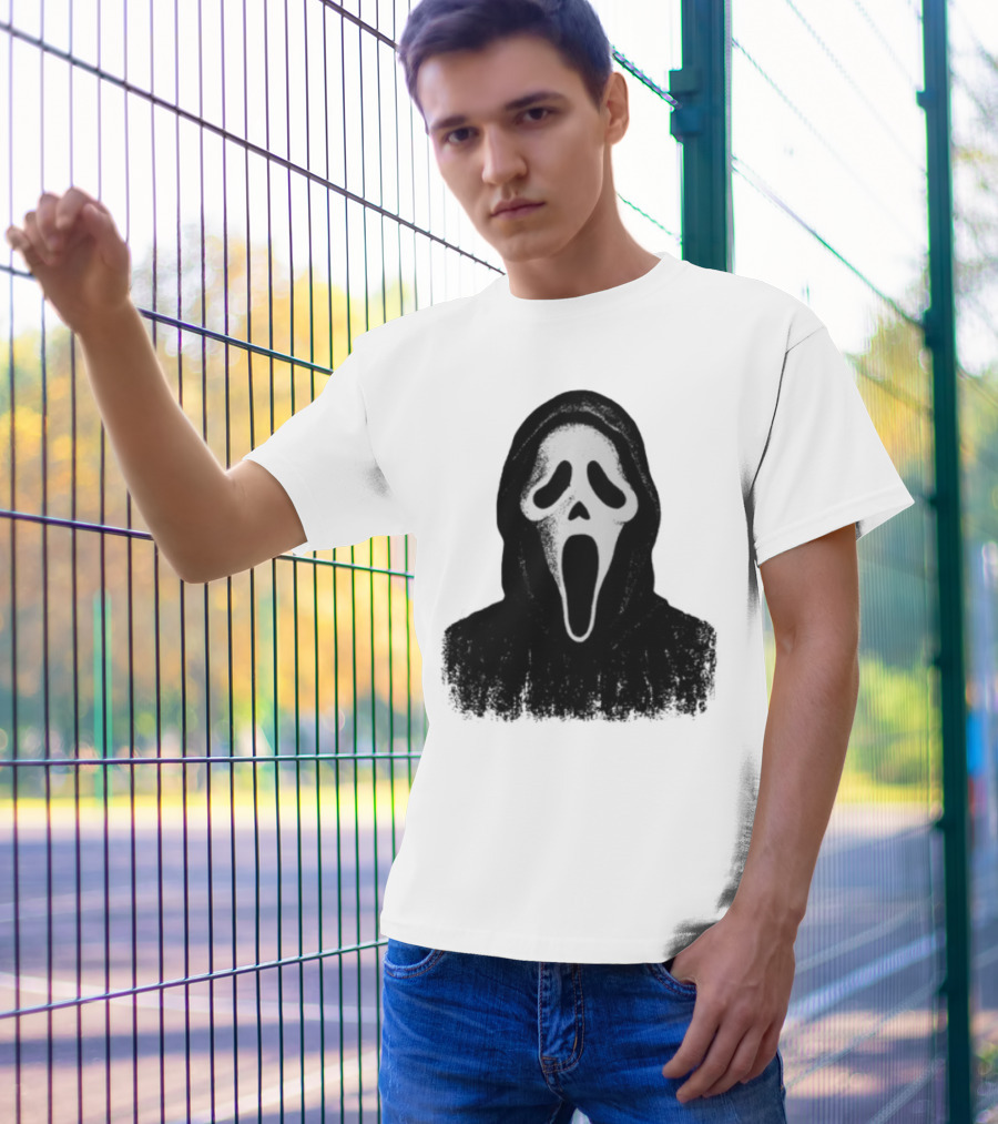 Monster Fresh Blank Ghostface Iconic Mask T-Shirt