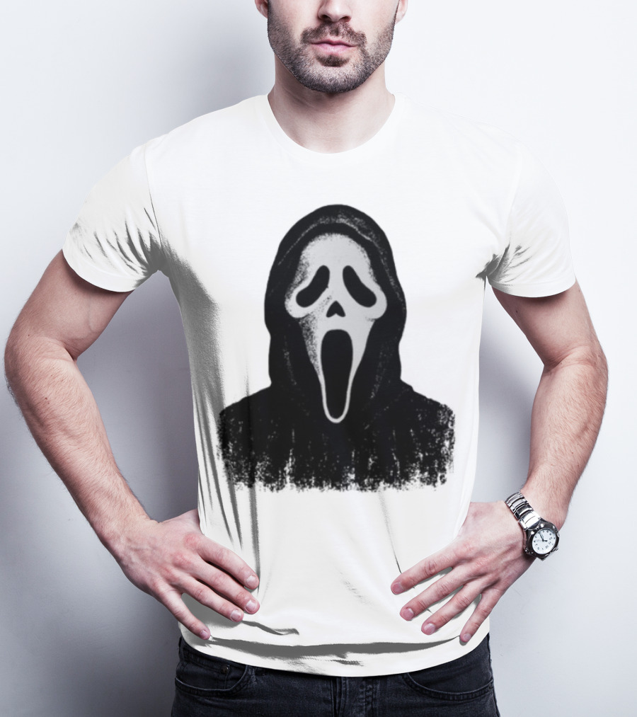 Monster Fresh Blank Ghostface Iconic Mask T-Shirt