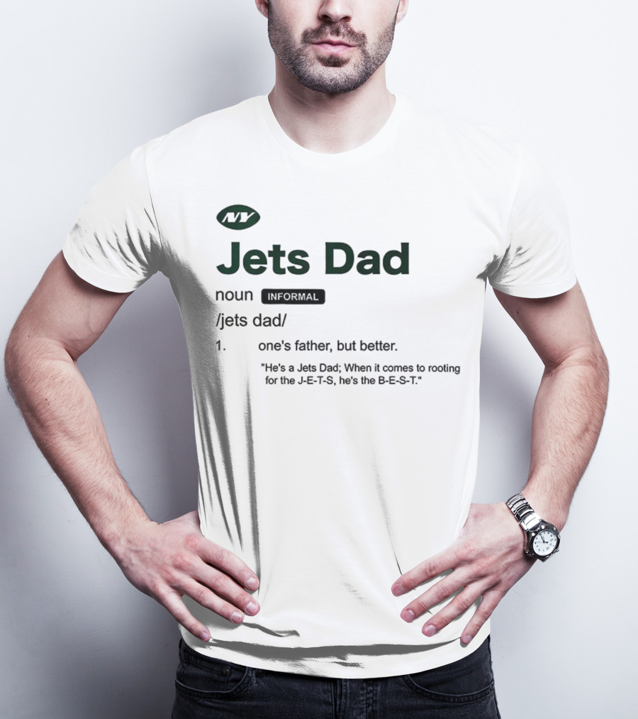 New York Jets Dad Definition Football Fanatic Father's Day Gift T-Shirt