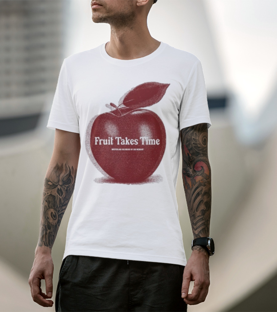 Fruit Takes Time By Seu Worship Red Apple T-Shirt