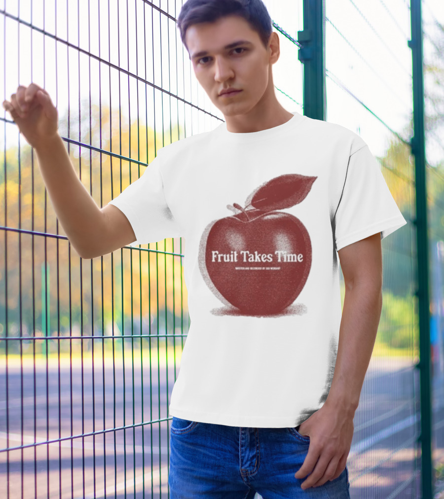 Fruit Takes Time By Seu Worship Red Apple T-Shirt