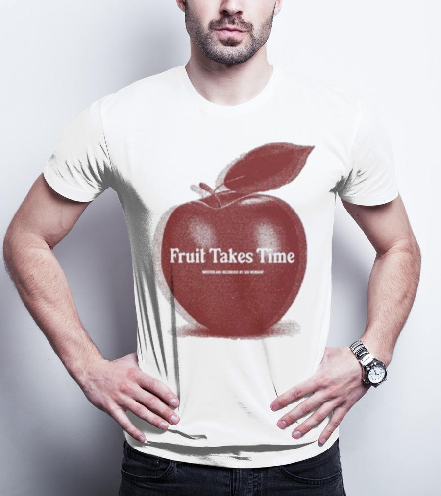 Fruit Takes Time By Seu Worship Red Apple T-Shirt