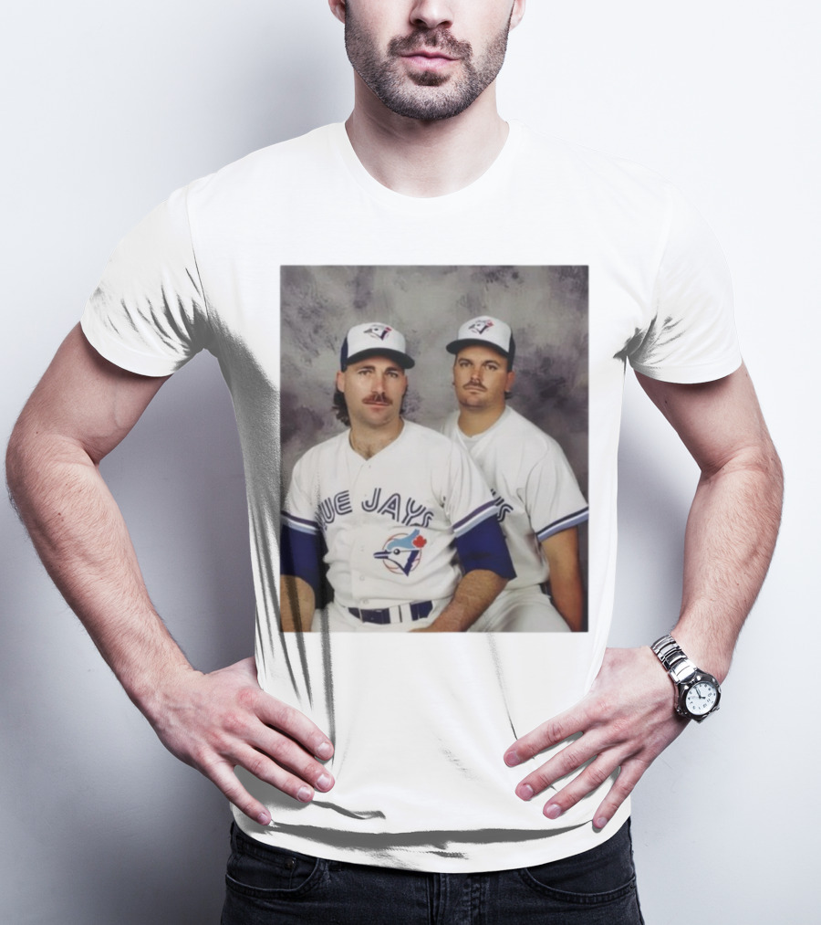 Retro Toronto Blue Jays Baseball Pitchers Dave Stieb David Wells Vintage Team Uniforms T-Shirt