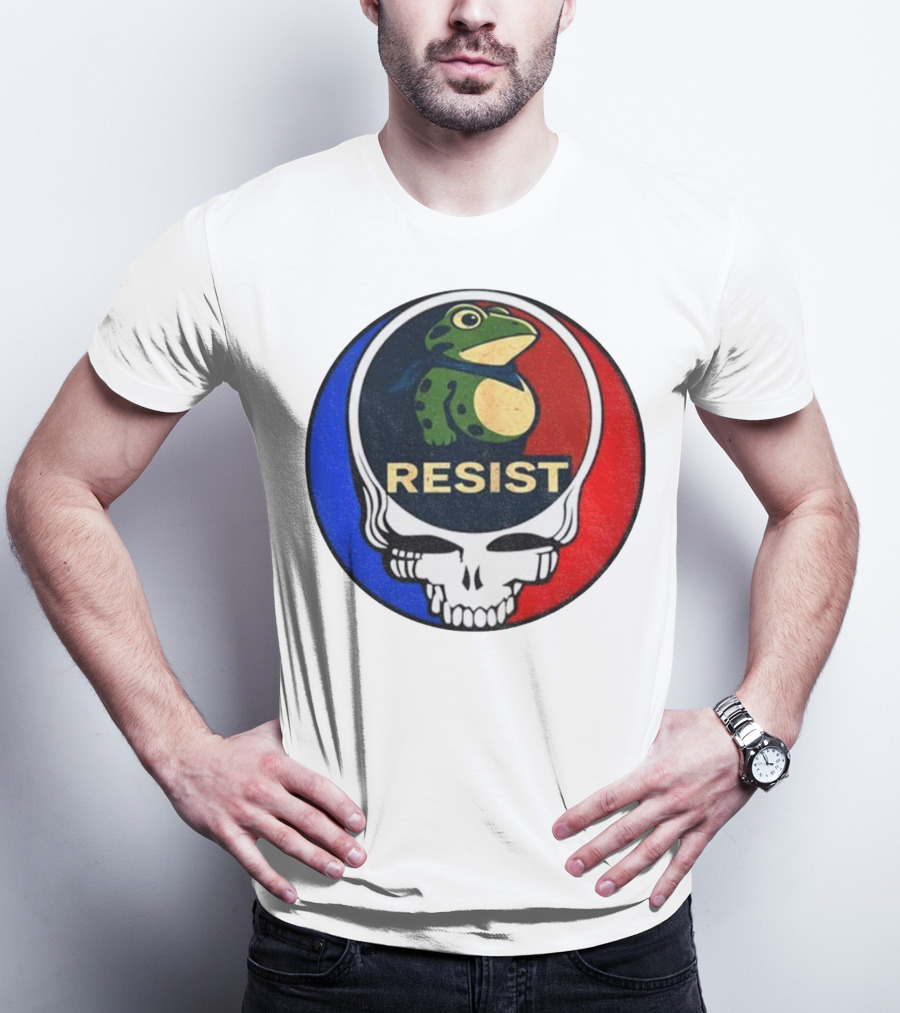 Portland Frog Grateful Dead Resist Steal Your Face Ice Out T-Shirt