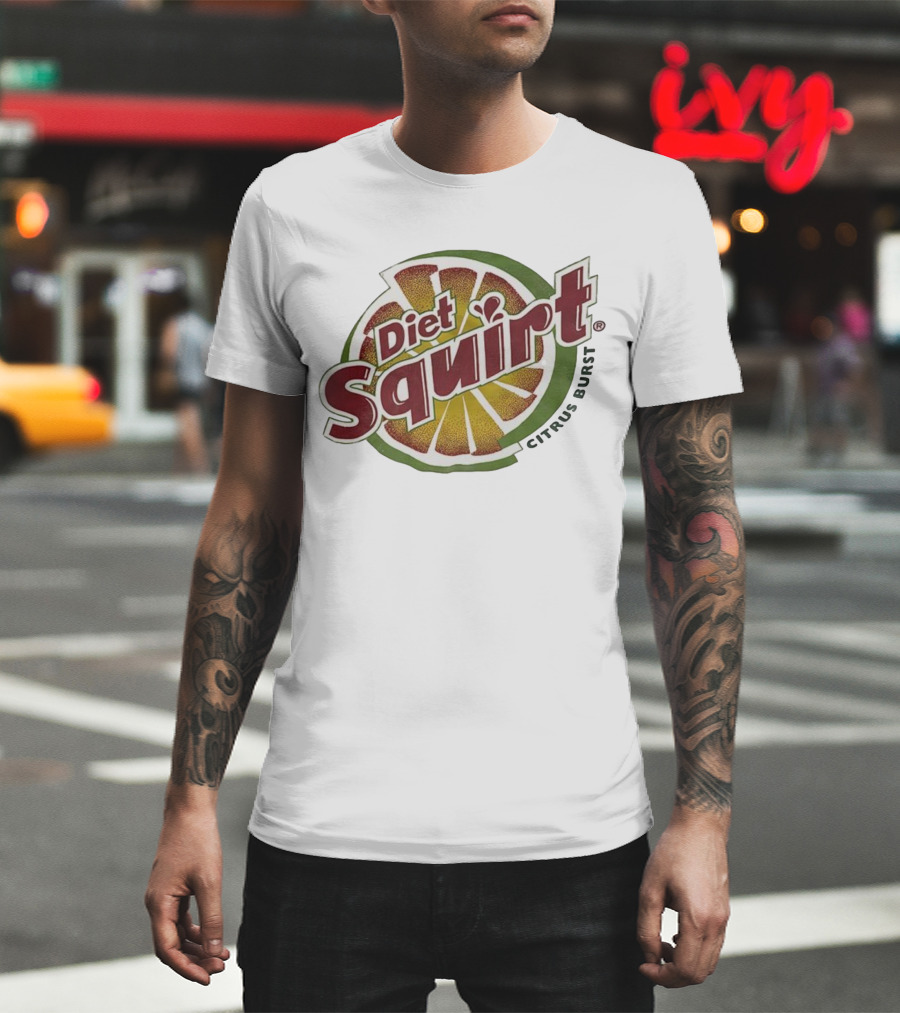Diet Squirt Citrus Burst Retro Beverage Label T-Shirt