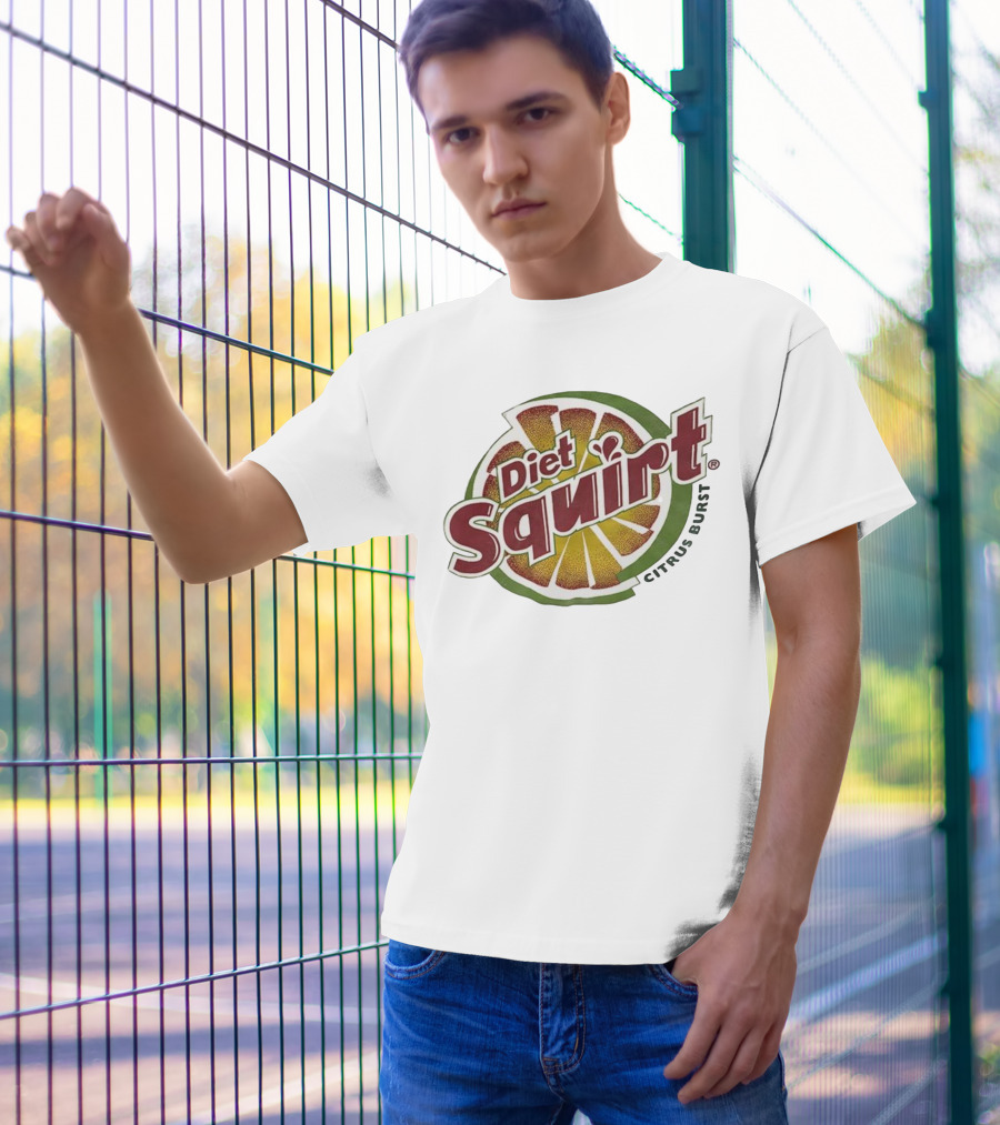 Diet Squirt Citrus Burst Retro Beverage Label T-Shirt