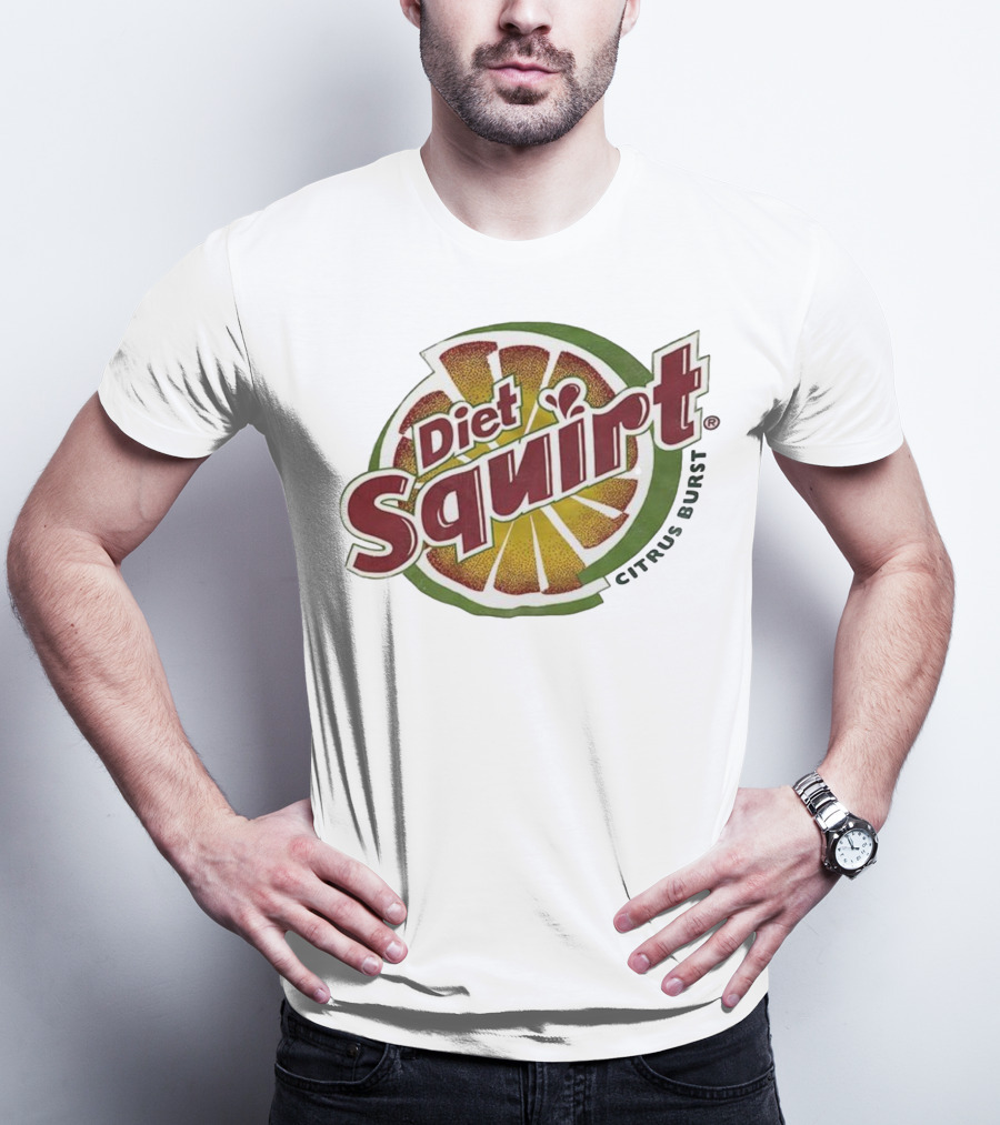Diet Squirt Citrus Burst Retro Beverage Label T-Shirt