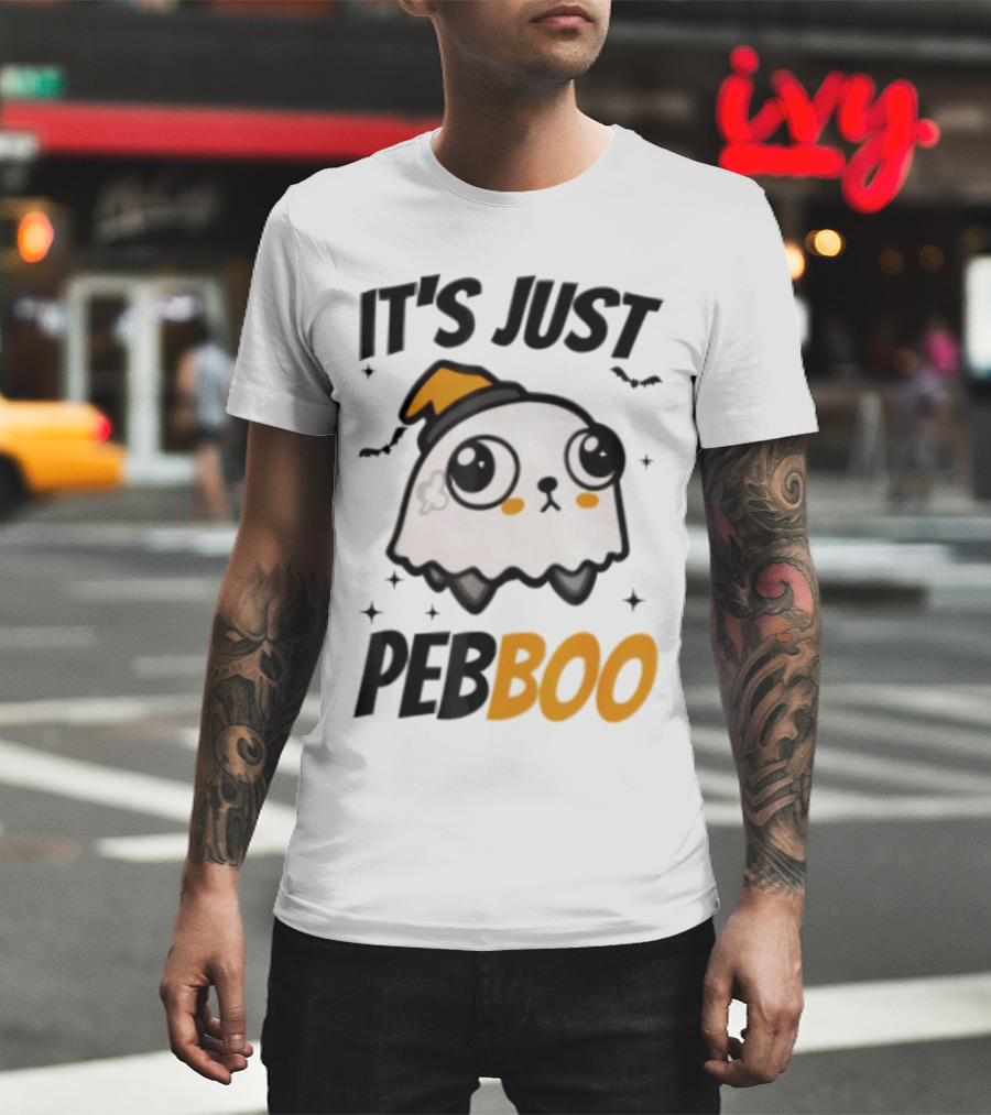 It's Just PebBoo Halloween Ghost Plush Cute Kawaii Spooky T-Shirt