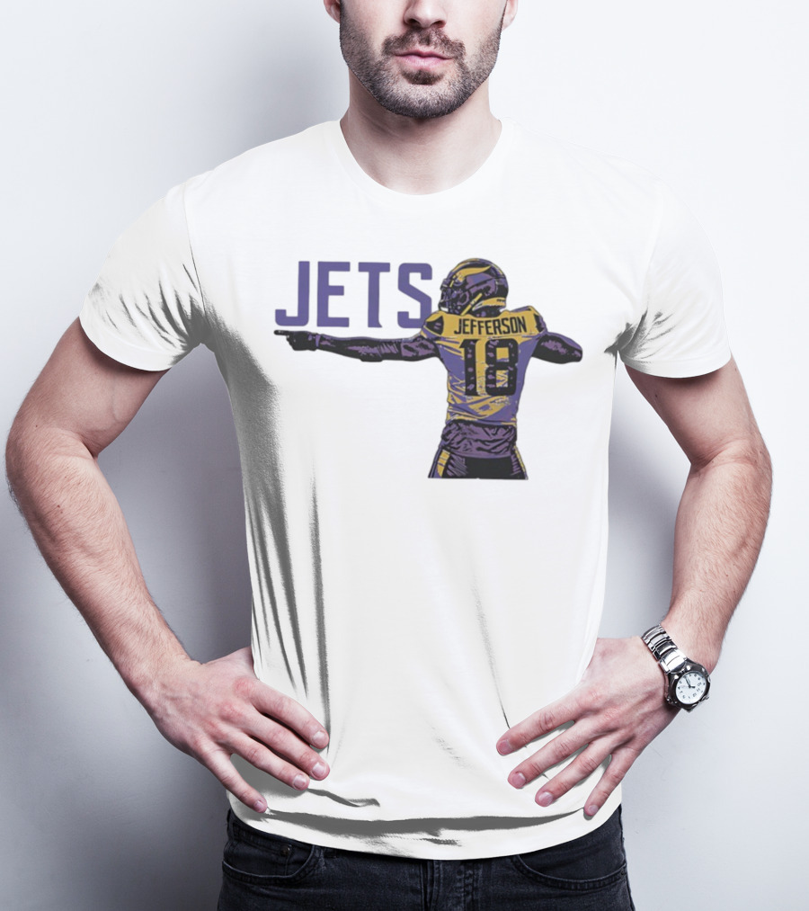 Justin Jefferson Jets 18 Minnesota Vikings Football T-Shirt