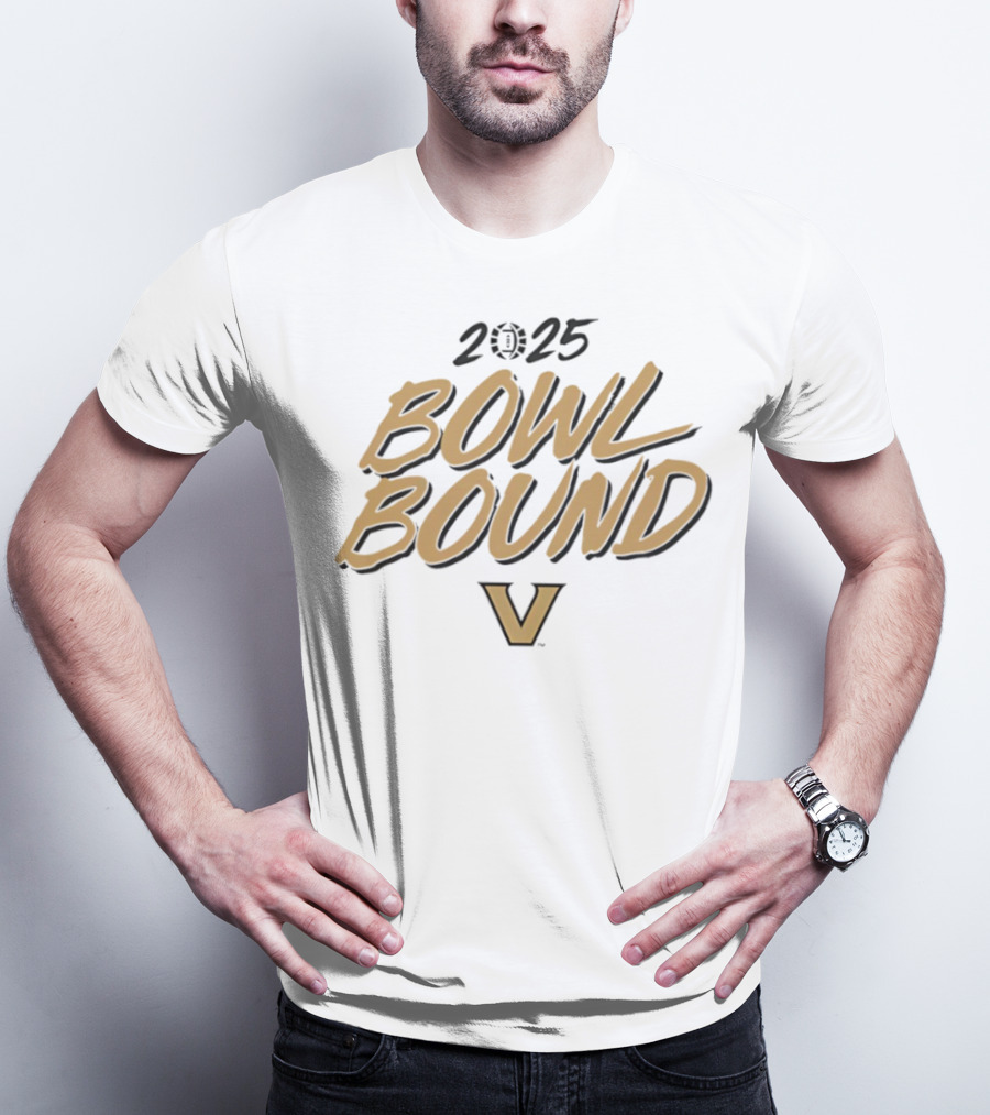 2025 Bowl Bound Vanderbilt Commodores V Logo T-Shirt