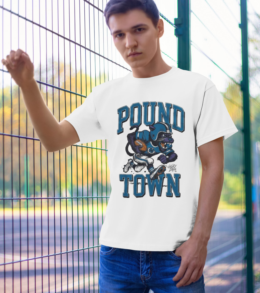 Carolina Panthers Pound Town Running Mascot Glory Days T-Shirt