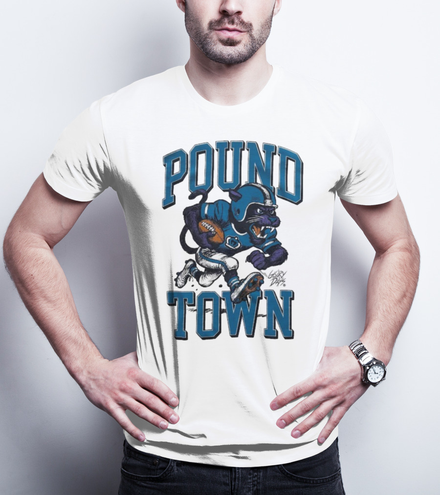 Carolina Panthers Pound Town Running Mascot Glory Days T-Shirt