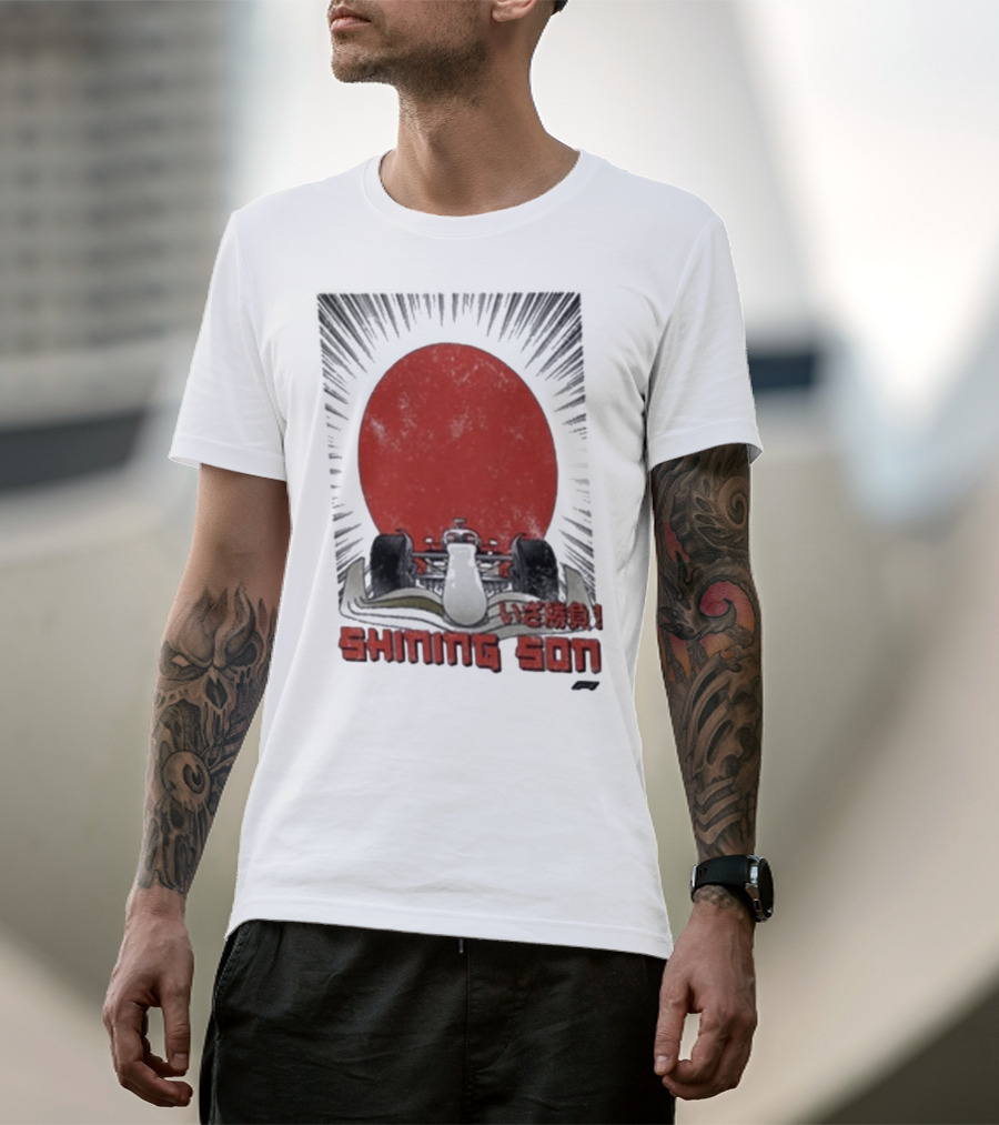 Shining Son Formula 1 Racing Car Japanese Sun T-Shirt